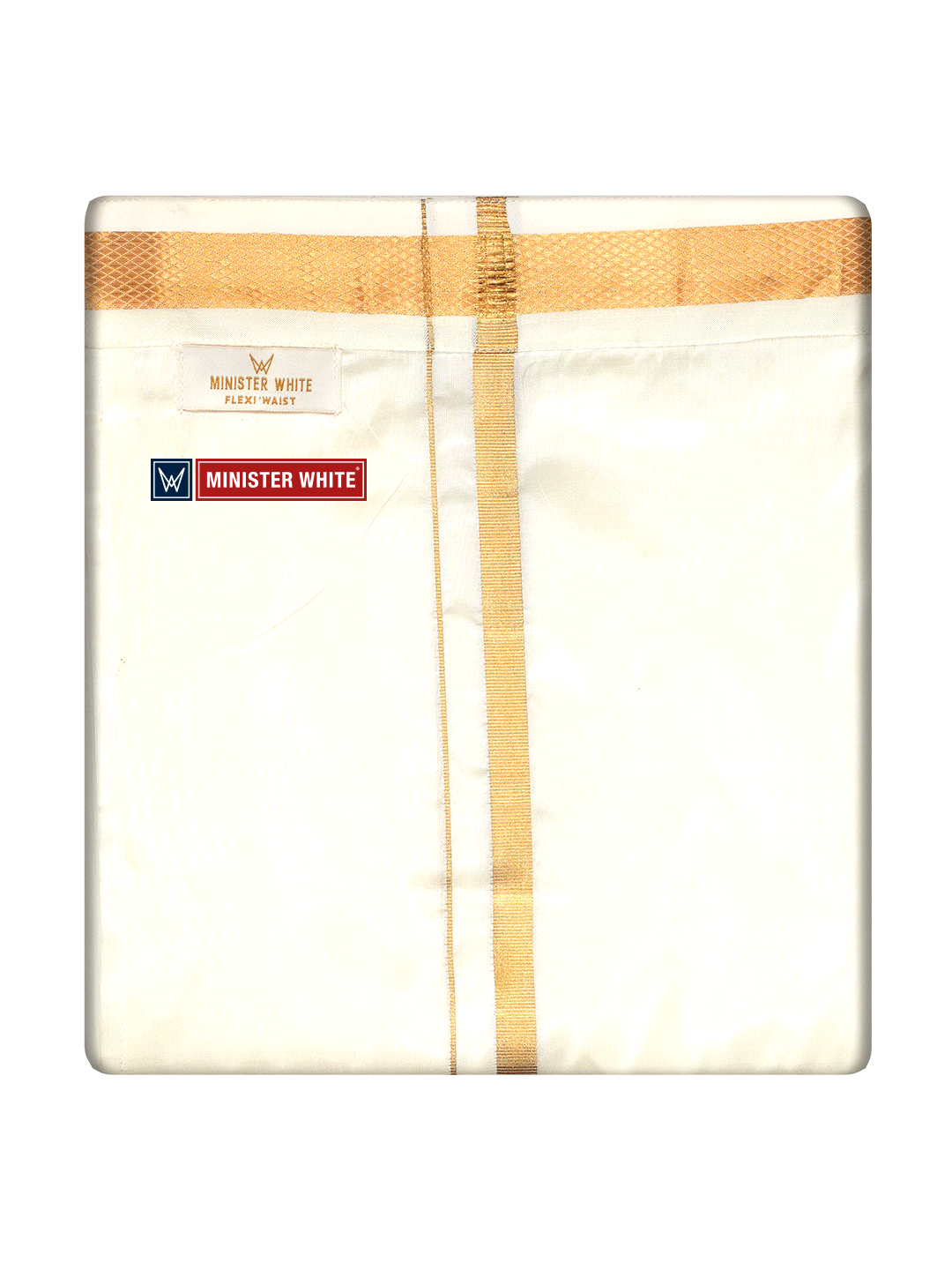 Mens Cotton Cream Gold Jari Double Dhoti with Velcro Pocket ...