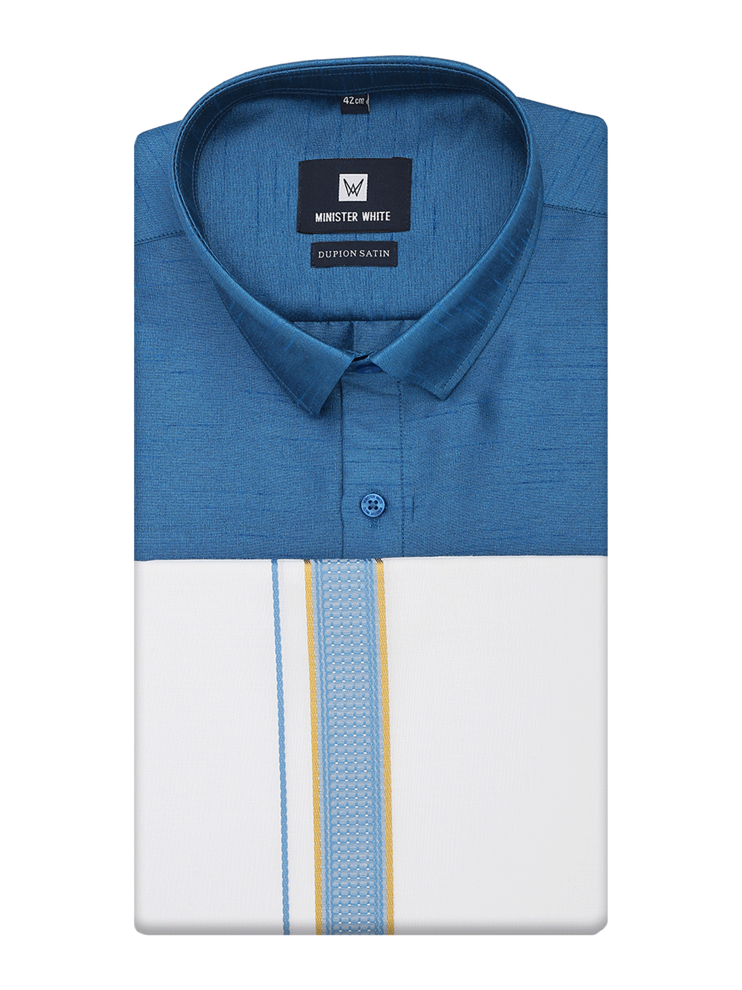 Buy Now Men's Satin Elegant Blue Matching Combo Online – ministerwhite.com